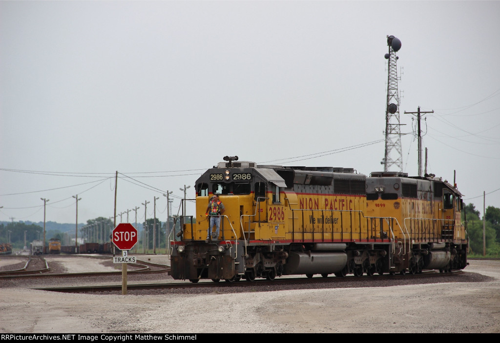 Union Pacific SD40-2s Working The Yard